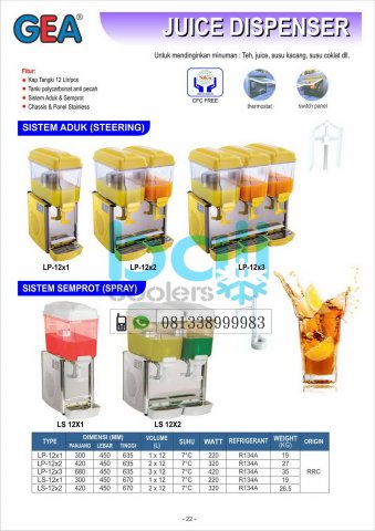 DISPENSER & MINI BAR - Bali Coolers: GEA, GETRA, RSA, SANDEN ...